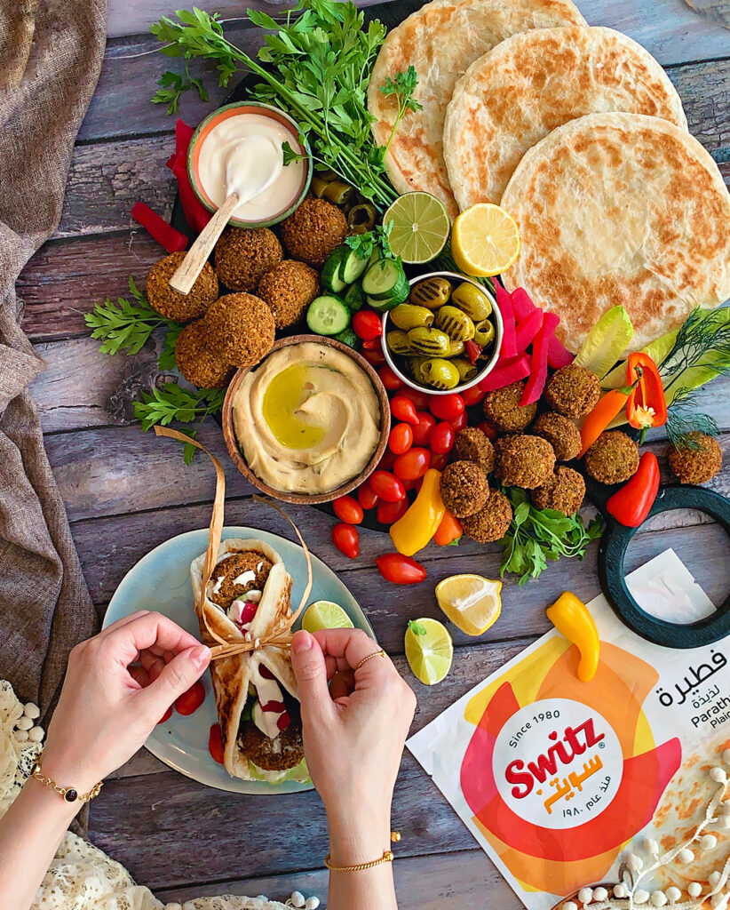 Falafel Wraps With Switz Paratha - A Fusion of Flavors
