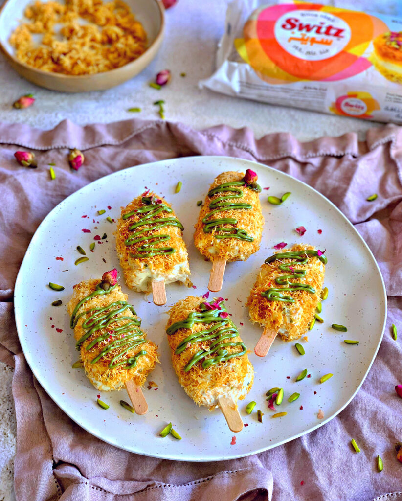 Irresistible Kunafa Ice Cream Sticks | Sweet Treat with a Twist