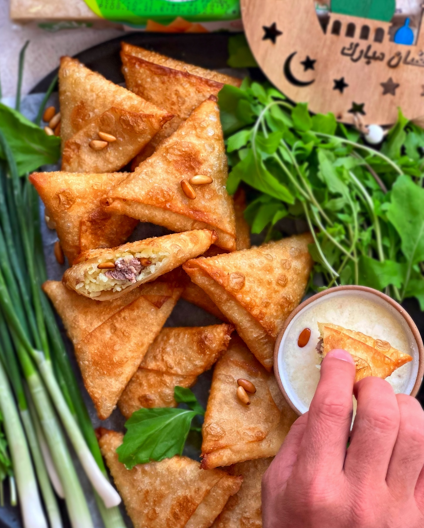 Mansaf Samosa with Jameed Sauce - Switz