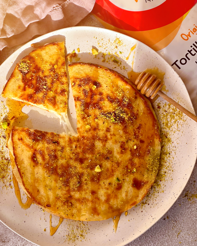 Tortilla Triangles with Akawi Cheese and Simple Syrup - Switz